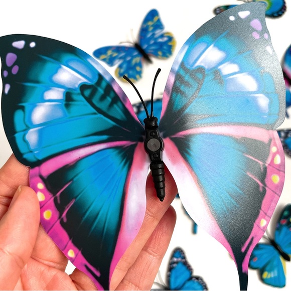 Wall Decor | 12 Magnetic Morpho Blue Butterflies | Poshmark